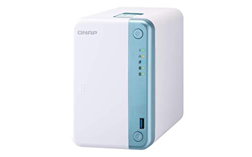 QNAP 2 Bay Home NAS with 4TB Storage Capacity, Preconfigured RAID 1 Seagate IronWolf Drives Bundle, 1GbE Ports (TS-251D-4G-24R-US)