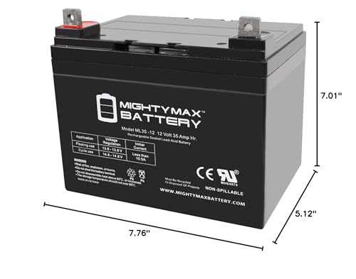 Mighty Max Battery 12V 35AH SLA Battery Replacement for EP-SLA12-35L