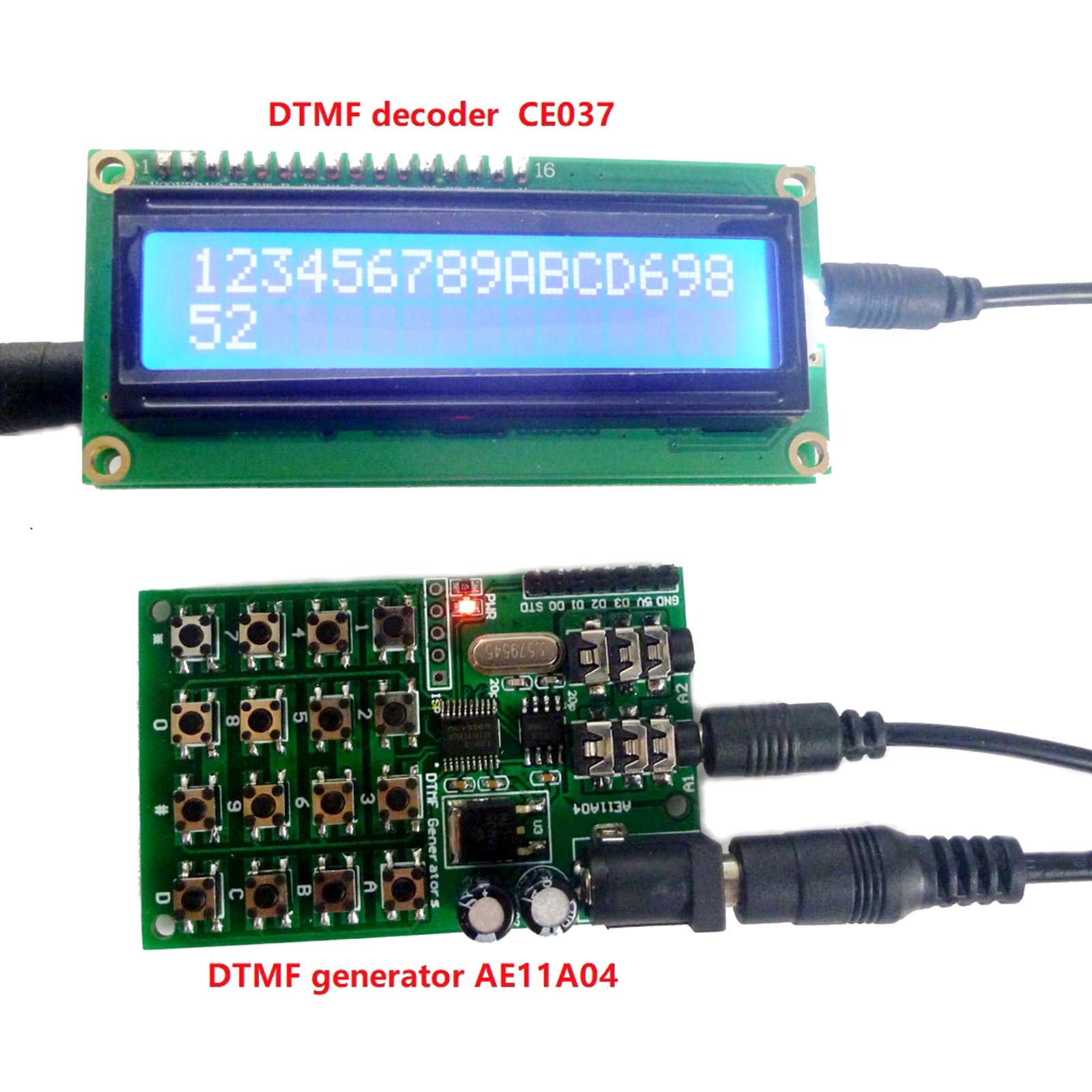 VISLONE DTMF Module 5-24VDC Audio Generator Module Voice Dual Encoder Transmitters Board Keyboard for MT8870/CE004/CE005/CE023/AD22B04/AD22A08