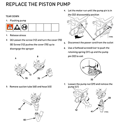 Airless Paint Spray Pump Accessories Repair Packing Kit Compatible with Graco 244194 Airless Paint Sprayer 295 390pc 395pc 490pc 495pc 595 3400 Aftermarket