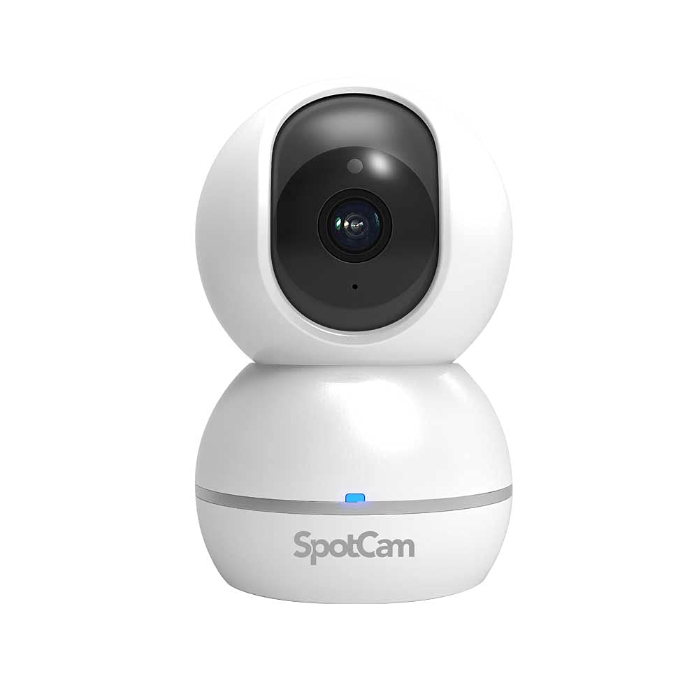 SpotCam Eva 2 Wireless Home Security Camera, 1080p FHD, Indoor, Night Vision, Two-Way Talk, Motion & Sound Alert, PTZ Pan/Tilt, Automatic Human Tracking, with Free Fulltime Cloud Recording