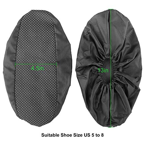 5 Pairs Waterproof Shoe Covers Reusable Non Slip Shoe Covers For Indoors, Thickened Oxford Cloth Boot Covers For Contrators And Carpet Floor, One Size Fit Most Men's Shoes Size 9-12