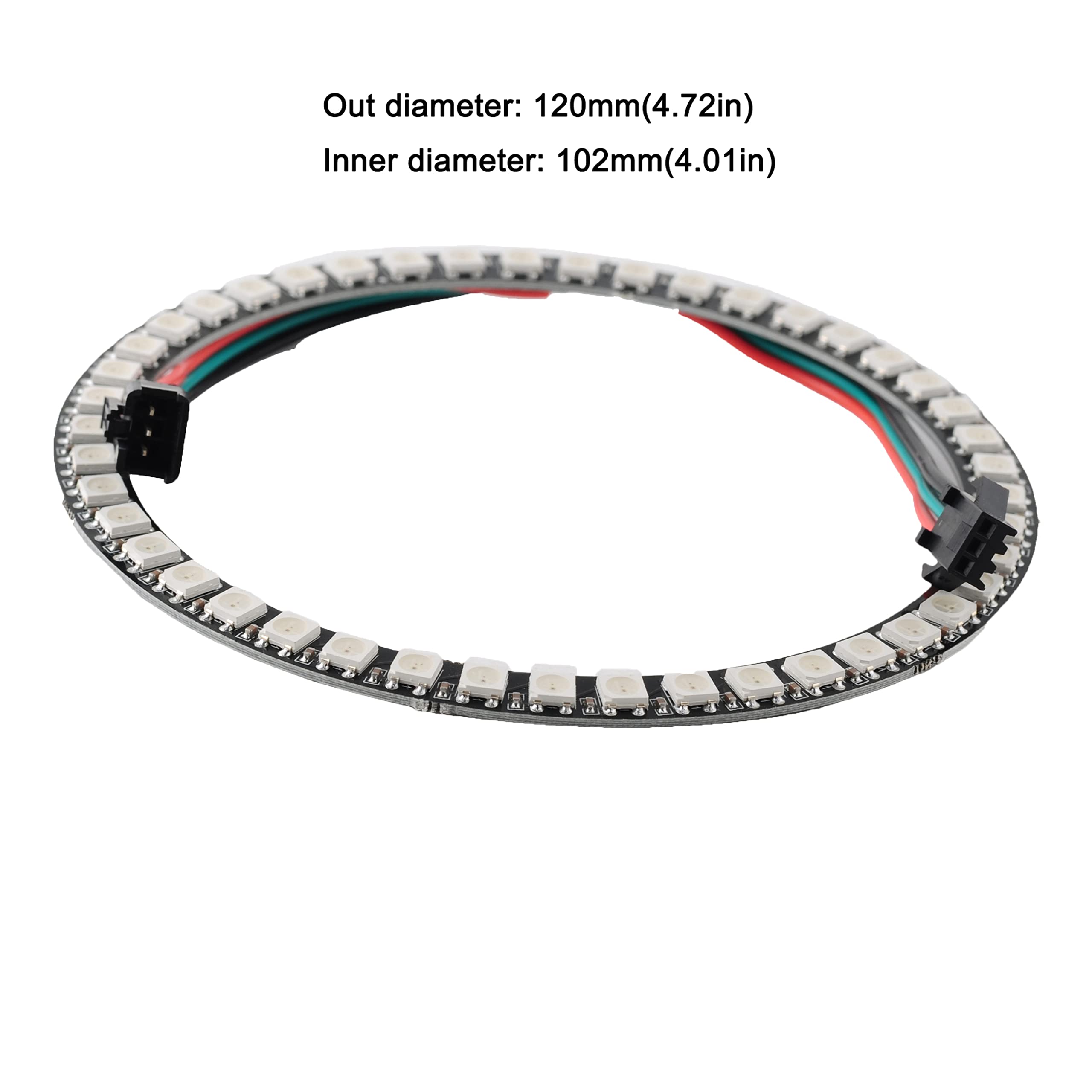 DIYmall 45 RGB LED Rings 45 X WS2812B 5050 Full Color with Integrated Drivers 45 Bits forArduino Raspberry Pi ESP8266 Nodemcu DC5V