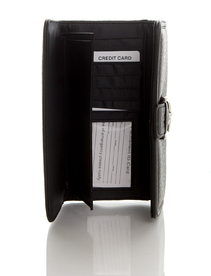 Ampere Creations Soft Vegan Leather Women's Wallet - Long Clutch Purse Card Holder Case Coin