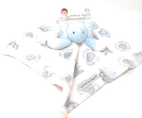 Blankets and Beyond Blue Elephant Nunu Security Baby Blanket | 9 m