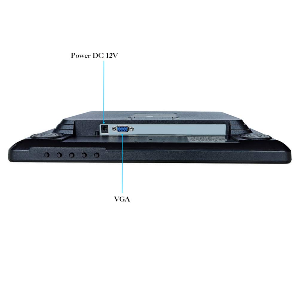iChawk 15'' inch PC Monitor 1024x768 4:3 Single VGA Port Plastic Outer Housing VESA 75x75mm Wall-mounted Base Desktop POS Ordering Machine LCD Screen Display For Industrial Medical Equipment W150PN-27