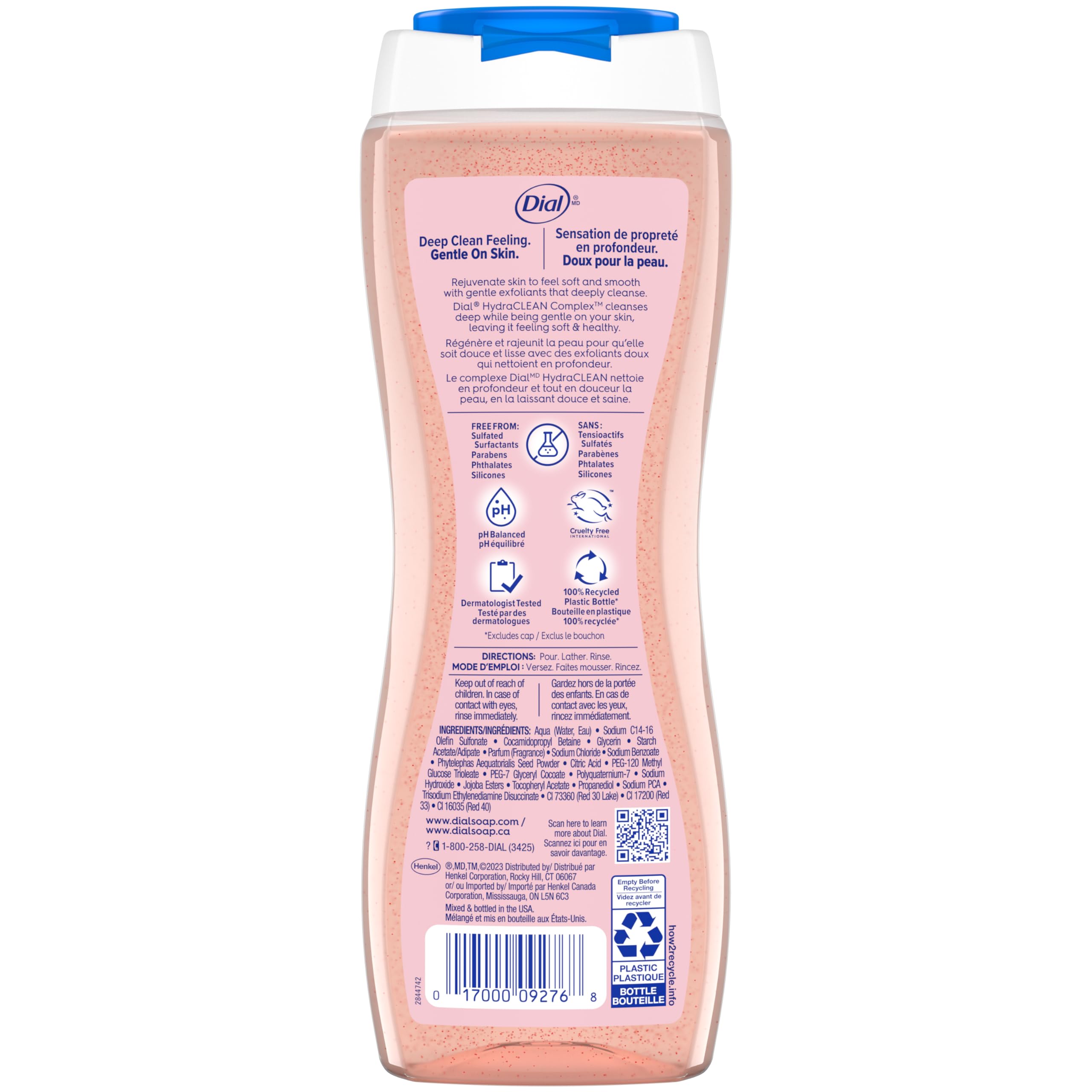 Dial Smooth & Restore Body Wash, Himalayan Salt, 21 fl oz (Pack of 4)