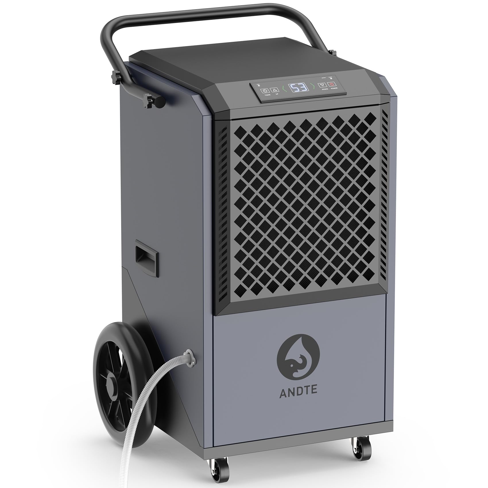305 Pint Commercial Dehumidifier for Industrial Sites, 9000 sqft Large Spaces Commercial Grade Dehumidifiers with Drain Hose for Basements, Water Damage Restoration, 38 Gallon/Day.