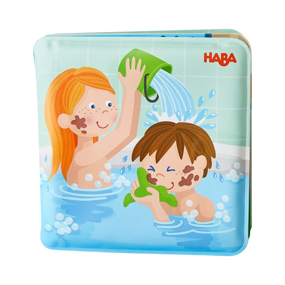 HABA Paul & Pia - Magic Bath Book - Wipe with Warm Water and The Muddy Pages Come Clean