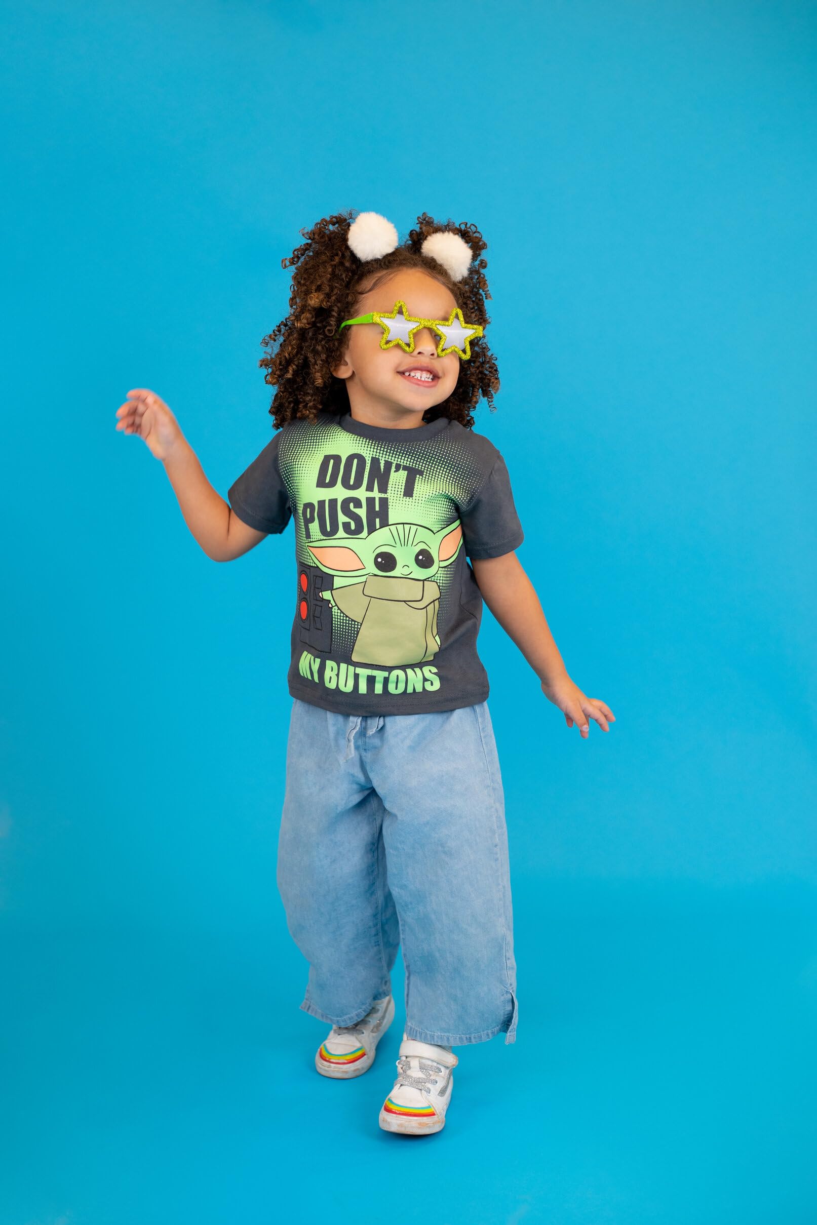 STAR WARS The Mandalorian Baby Yoda Toddler Boys T-Shirt Mesh Shorts CHARCOAL 5T