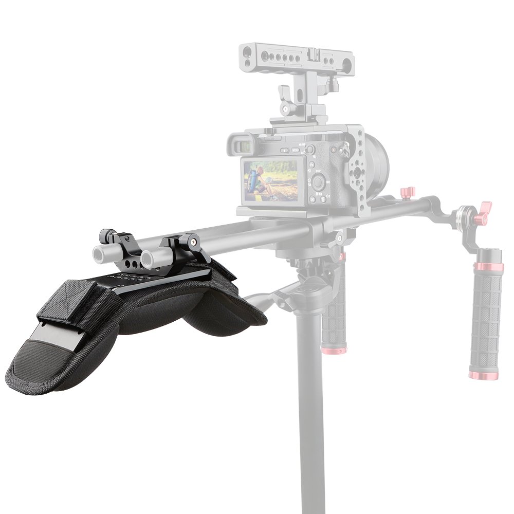 CAMVATE Camera Shoulder Mount Pad with 15mm Dual Rod Clamp for 15mm Camera Shoulder Railblock Support System - 1752