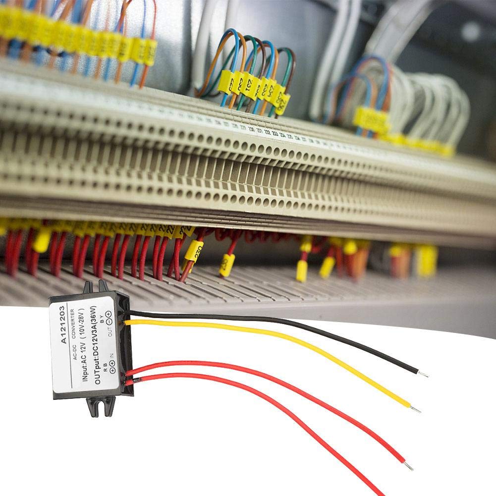 Step Down Power Supply, Car Voltage Regulator, AC 10-28V to DC 12V Converter AC-DC Power Supply Module(3A)