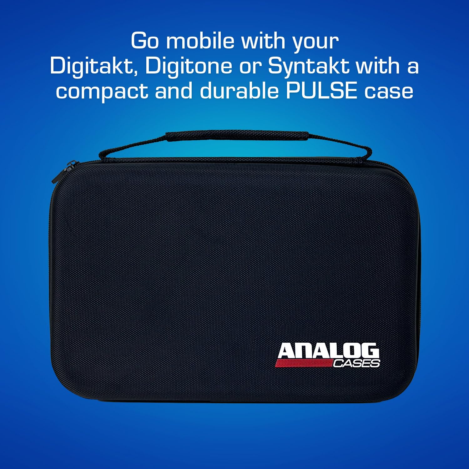 ANALOG CASES Elektron Digitakt/Syntakt/Digitone Case - Custom-Fitted Compact PULSE Hard Case for Travel