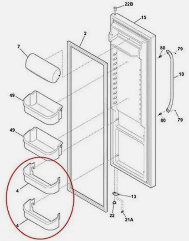 240323002 Door Bin Shelf Bucket Clear Refrigerator,Replacement for Frigidaire OEM