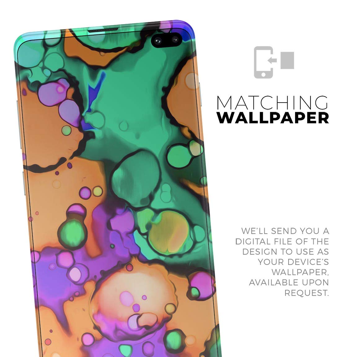 DesignSkinz Blurred Abstract Flow V52 Protective Vinyl Decal Wrap Skin Cover Compatible with The Samsung Galaxy S20 (Screen Trim & Back Glass Skin)