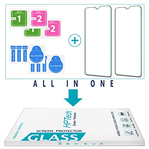 HPTech Screen Protector For Samsung Galaxy A20 Tempered Glass, Easy to Install, Bubble Free 2-pack