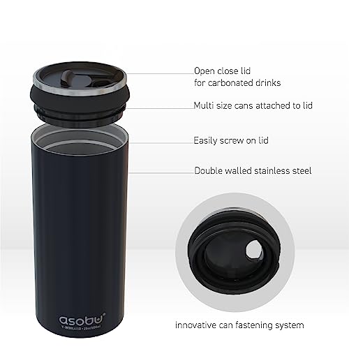 Asobu Multi Can Cooler Insulated Sleeve fits for Slim and Standard 12 Oz and 16 Oz Hard Seltzer, Soda, Beer or Energy Drinks and All Standard Size Beer Bottles (White)