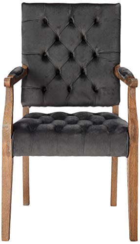 Christopher Knight Home Carolina Velvet Dining Chair, Charcoal