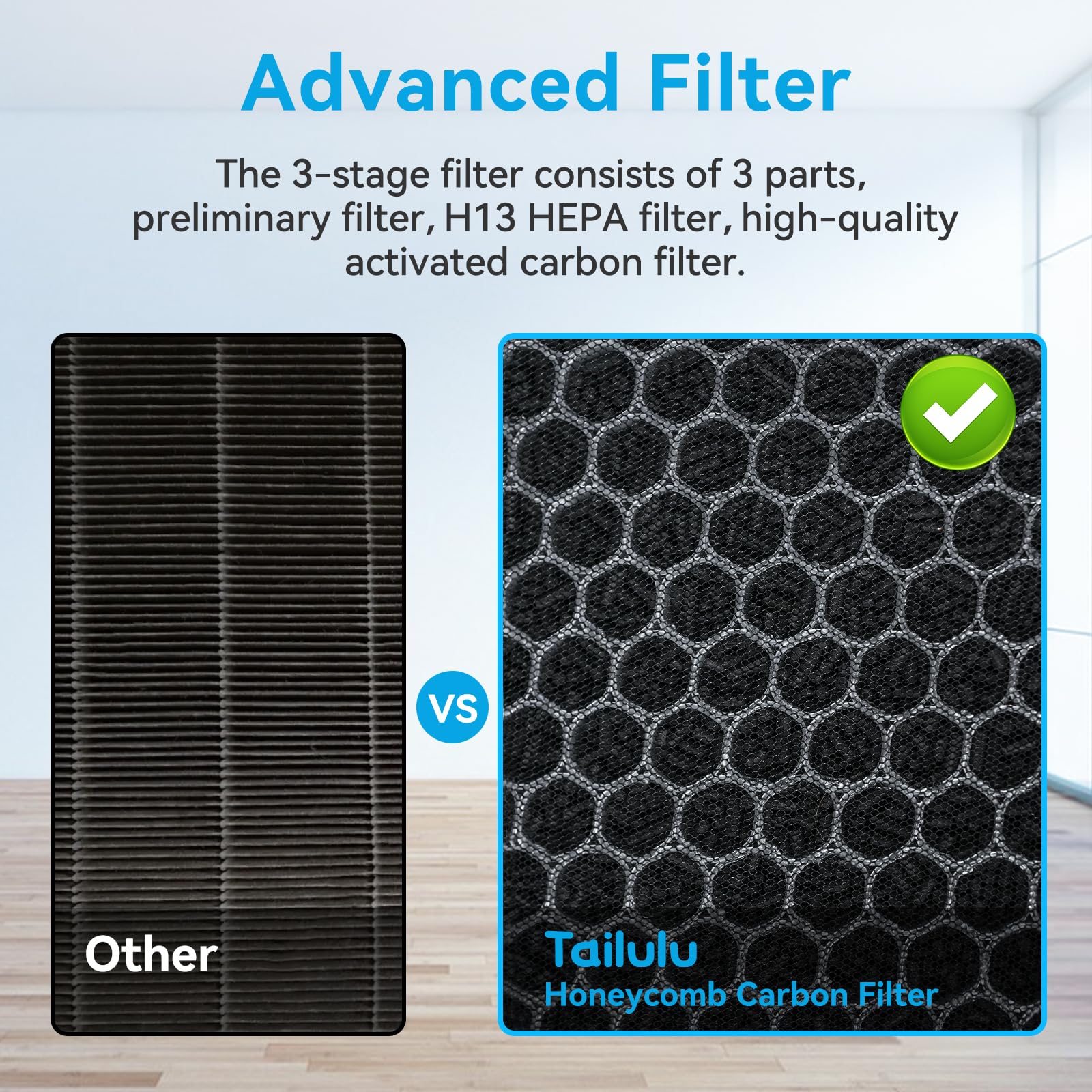 2Pack,Air Purifiers for Home Large Room Up to 1740ft² +Tailulu D09 Air Purifiers for Home Large Room up to1500 ft²