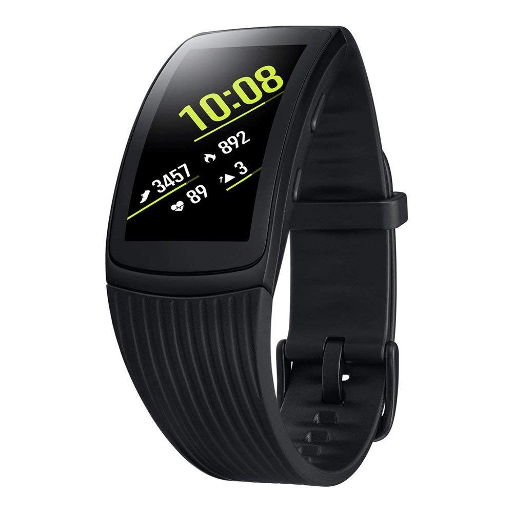Samsung Gear Fit2 Pro (SM-R365), Black, Large, Sports Band Smart Watch (Renewed)