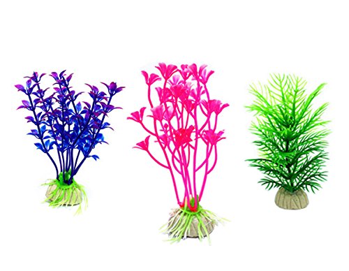 CousDUoBe Artificial Aquatic Plants 11 Pcs Small Aquarium Plants Artificial Fish Tank Decorations,Used for Household and Office Aquarium Simulation Plastic Hydroponic Plants