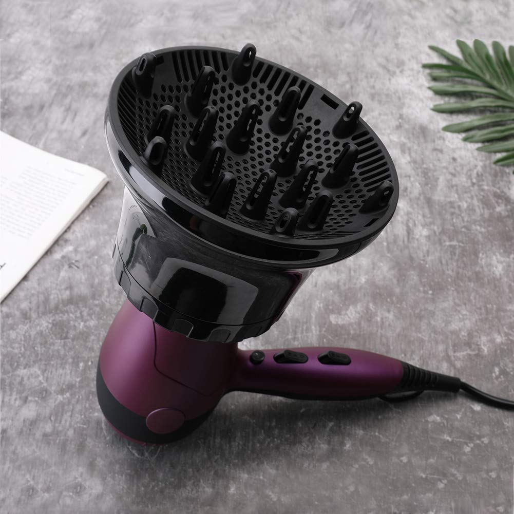 Hair Diffuser Attachment for Blow Dryers - Universal Fit for Fine, Thick, Curly, Wavy or Frizzy Hair - Professional Salon Tool (1.4-2.6 inch)
