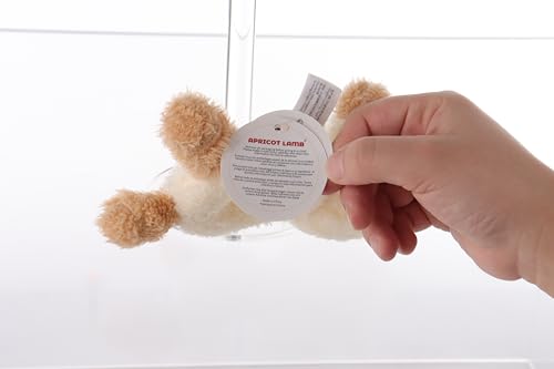 Apricot Lamb Baby Lovey Lamb Soft Rattle Toy, Plush Stuffed Animal for Newborn Soft Hand Grip Shaker Over 0 Months (Cream Lamb, 6 Inches)