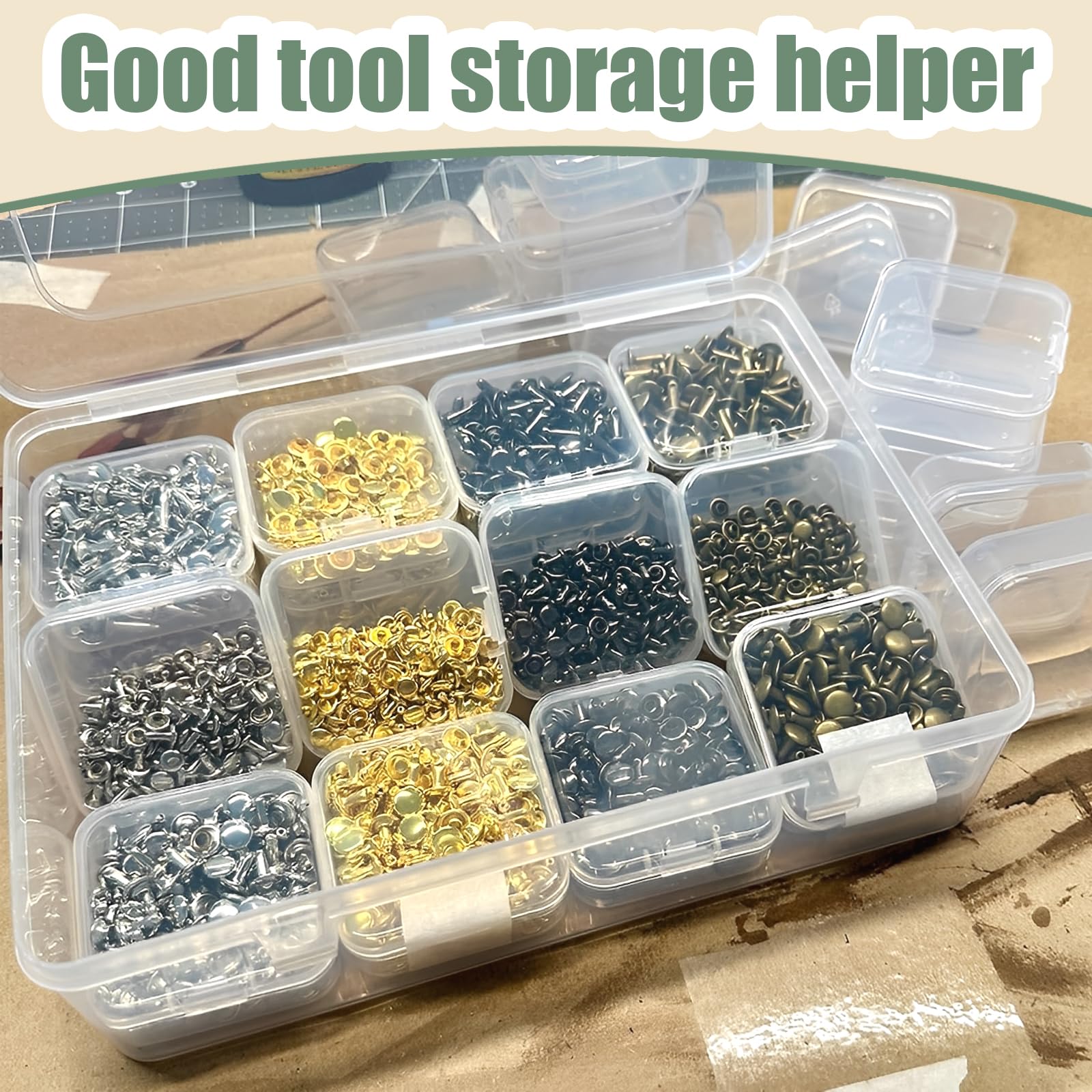 30Pcs Mini Bead Containers with 1Pc Big Hinged Lid Storage Box,Clear Diamond Art Storage Case, Plastic Craft Supply Case for Organizing,Rectangle Containers for DIY Bead Craft,Jewelry,Small Part