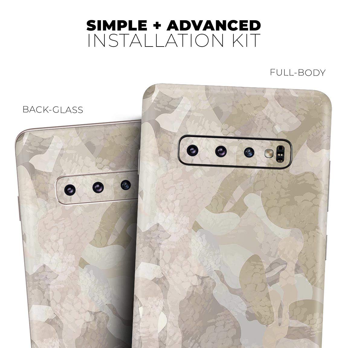 DesignSkinz Desert Camouflage V2 Protective Vinyl Decal Wrap Skin Cover Compatible with The Samsung Galaxy S20 (Screen Trim & Back Glass Skin)