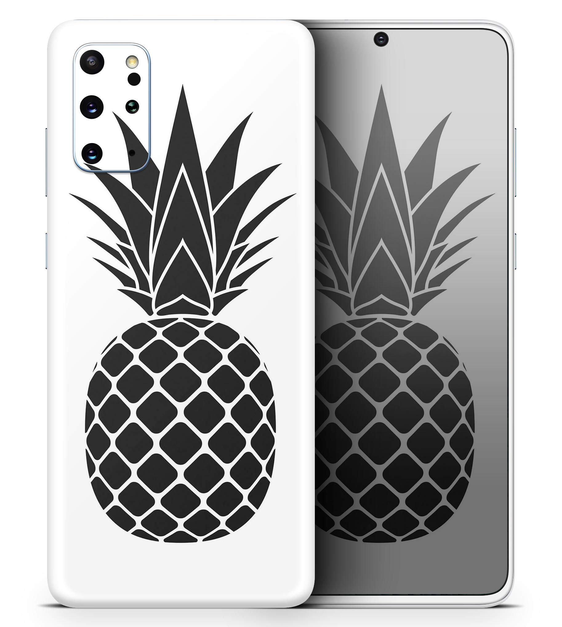 DesignSkinz Flat Pineapple Protective Vinyl Decal Wrap Skin Cover Compatible with The Samsung Galaxy S20 (Screen Trim & Back Glass Skin)