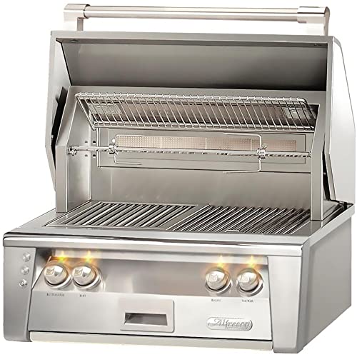 Alfresco ALXE 30-Inch Built-In Natural Gas Grill With Sear Zone And Rotisserie - ALXE-30SZ-NG
