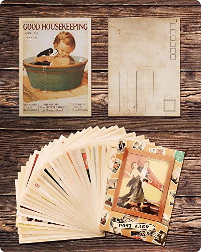 Nenbic 32 PCS 1 Set Vintage Retro Postcards Poster Old Retro Greeting Cards Postcard Souvenir Gifts for Worth Collecting