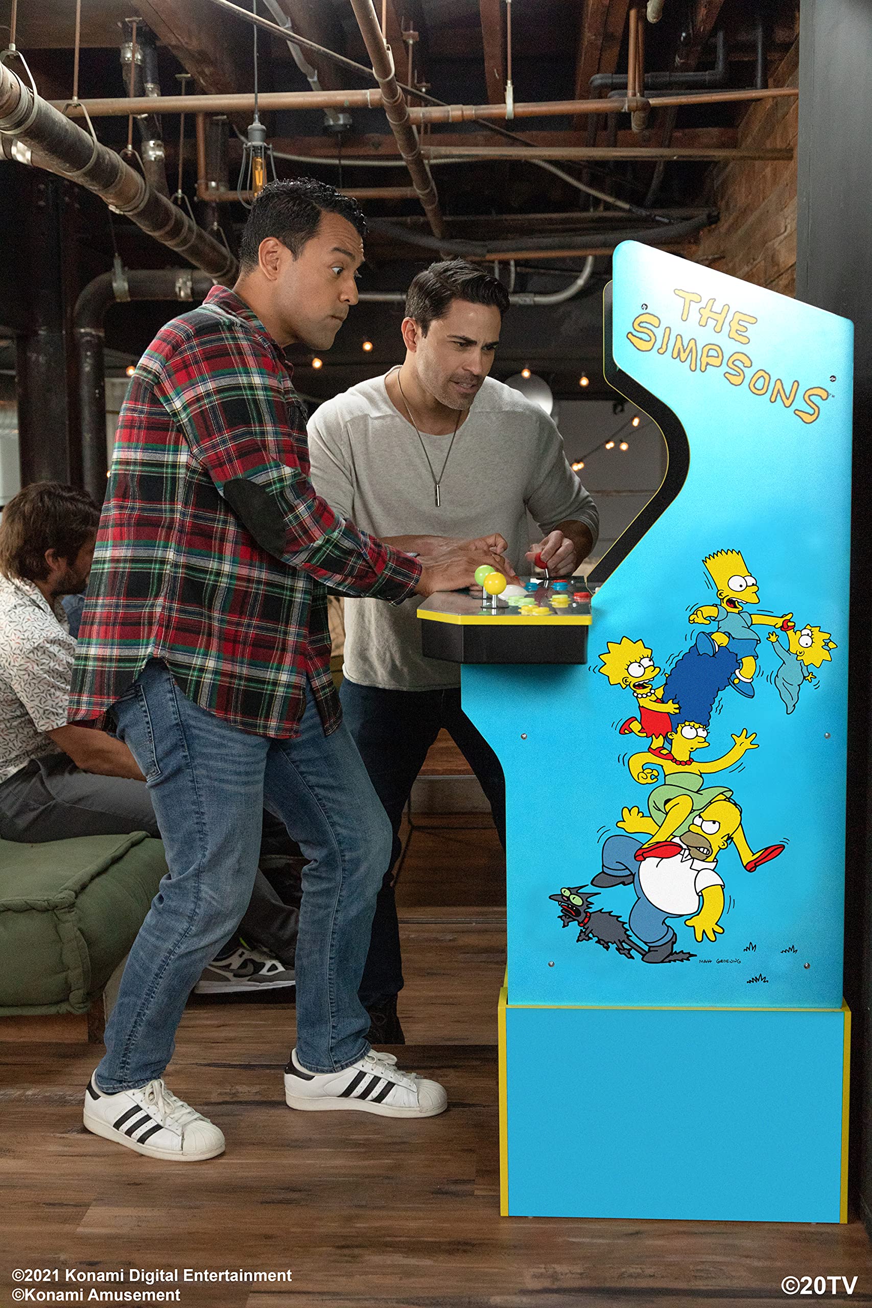 Arcade1UP The Simpsons Live Arcade Cabinet with Riser & Lit Marquee (4 Player) Blue