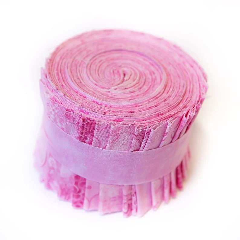 20 Pieces Fabric Cute, Beautiful It's All Pink Jelly Roll 2.5 inch pre-Cut Squares, Cute 100% Cotton Fabric Quilting Strips