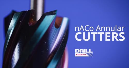 Drill America 1" X 2" NACO (Nano-Composite) Coated Blue Annular Cutter, ANC Series