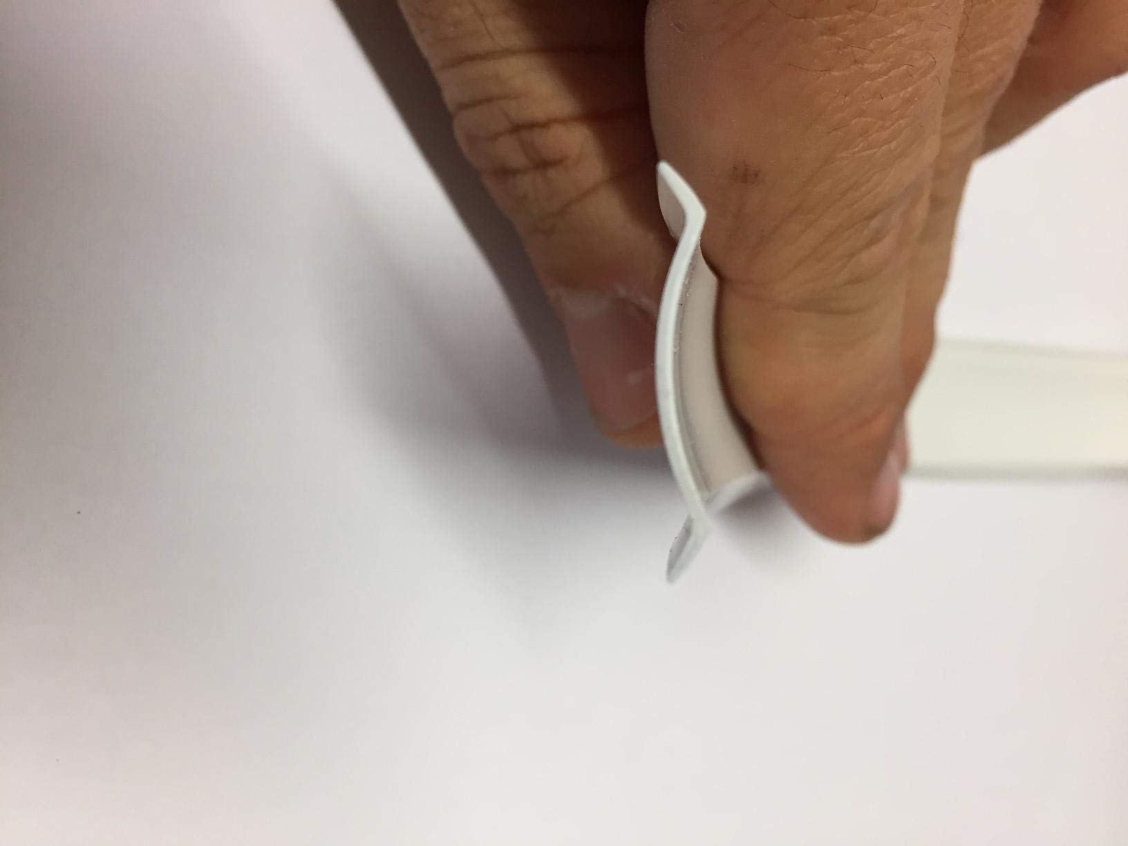 Automotive Authority White Vinyl 1" Insert Molding Trim Screw Cover RV Camper Travel Trailer (White, 100 ft)