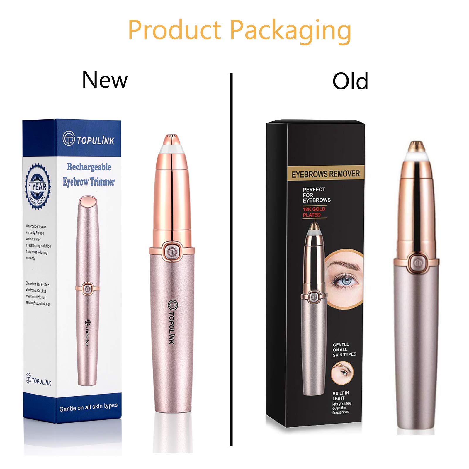 Rechargeable Eyebrow Trimmer Painless Precision Eyebrow Hair Remover Portable Electric Eyebrow Razor Tool for Women