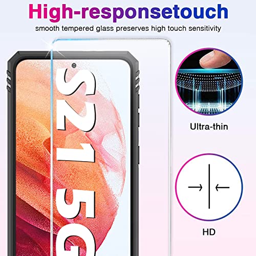 Case for Samsung Galaxy S21 5G Case Heavy Duty with Built in Screen Protector Hard Armor Military Anti-Fall Bumper Cover for Samsung S21 5G 6.2 2021 Phone Cases with Magnetic Ring Kickstand Blue