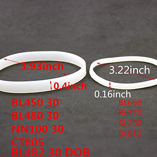 Anbige 4PCS White Rubber Sealing O-Ring Gasket Replacement Parts ,Compatible with Ninja Juicer Blender Replacement Seals (4 3.22inch gaskets)