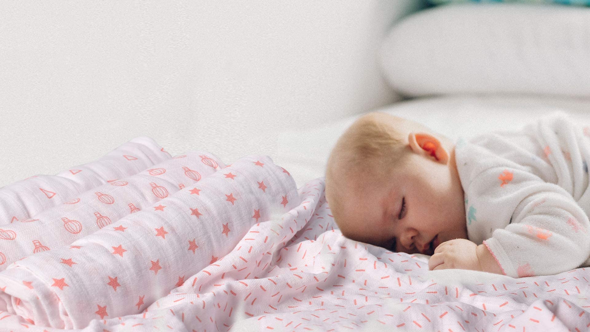 Swaddle Blankets| Receiving Blanket|Organic Cotton Breathable and Skin-Friendly Soft Muslin Swaddle Blankets for Boys| Baby Essentials, Registry & Gift | 48"x48" 2-Pack Pink Lines