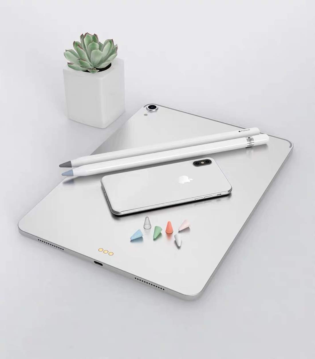 HappyCover Compatible with Apple Pencil Tips, Professional Liquid Silicone Nibs Cover Replacement for 1st & 2nd Gen, Writing Anti-Slip Protective Case for Apple iPad Pencil. (Black)
