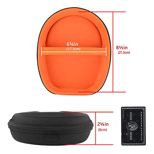 Geekria Shield Case Compatible with Grado SR80, SR325e, SR80e, SR80i, SR60, SR60i, SR60e, RS2, RS1 Headphones, Replacement Protective Hard Shell Travel Carrying Bag with Cable Storage (Black)