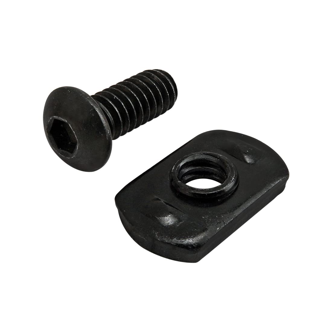 3418, 15 Series, 1/4-20 x 5/8" Button Head Socket Cap Screw (BHSCS) with Slide-in Economy T-Nut Combo (25 Pack)