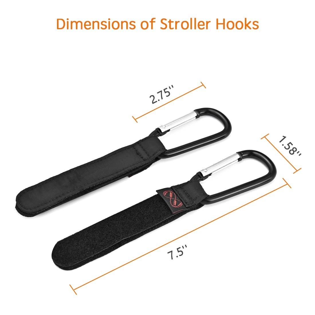 Dikaslon Diaper Bag Backpack, Stroller Hooks, Large Unisex Baby Bags with Changing Pad, Pacifier Case and Universal Stroller Clips for Mom Dad