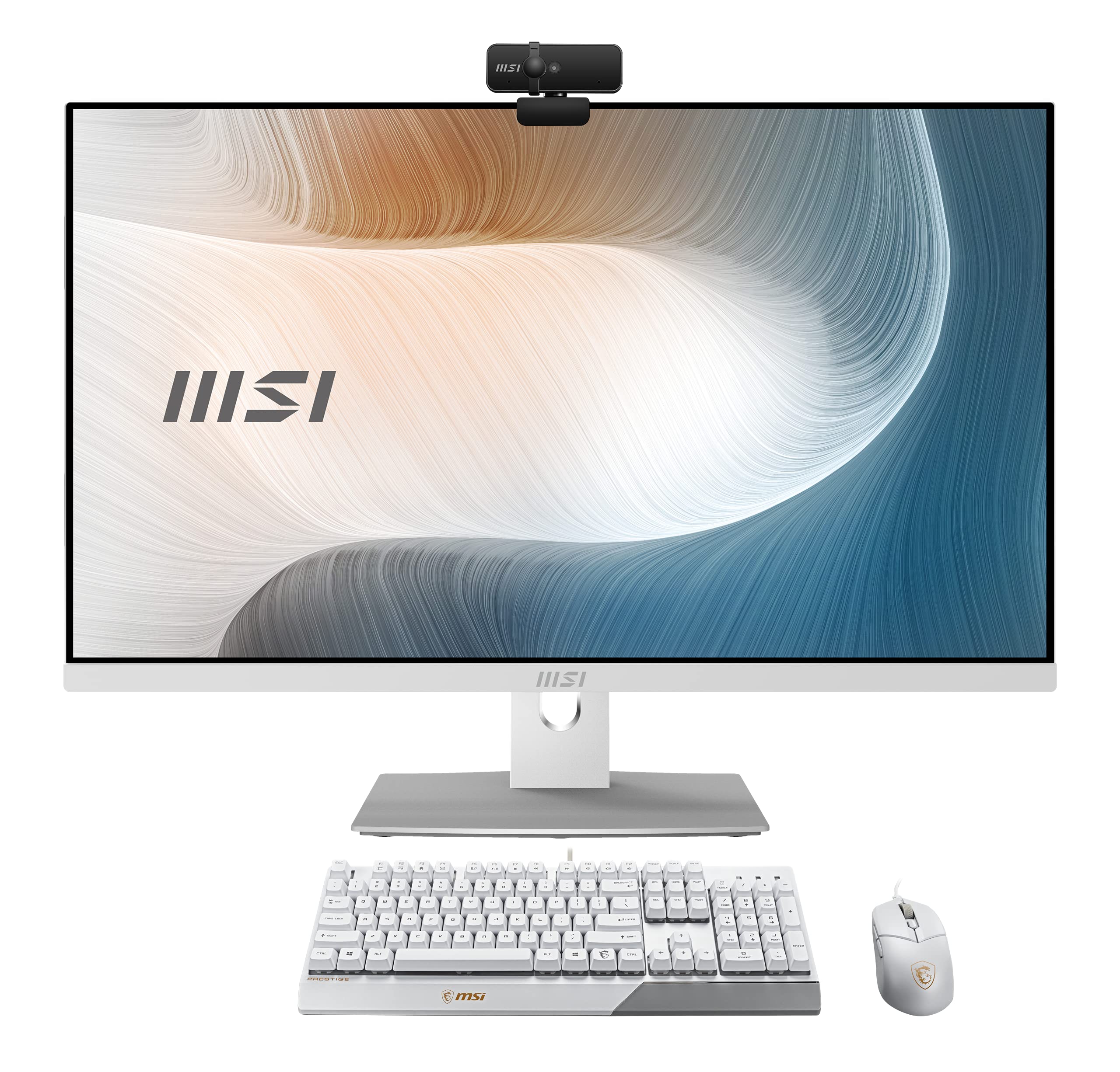 MSI Modern AM271P AIO Desktop, 27" FHD IPS-Grade LED, Intel Core i7-1165G7, 16GB Memory, 512GB SSD, WiFi 6, BT 5.1, White, Windows 10 Home (11M-055US)