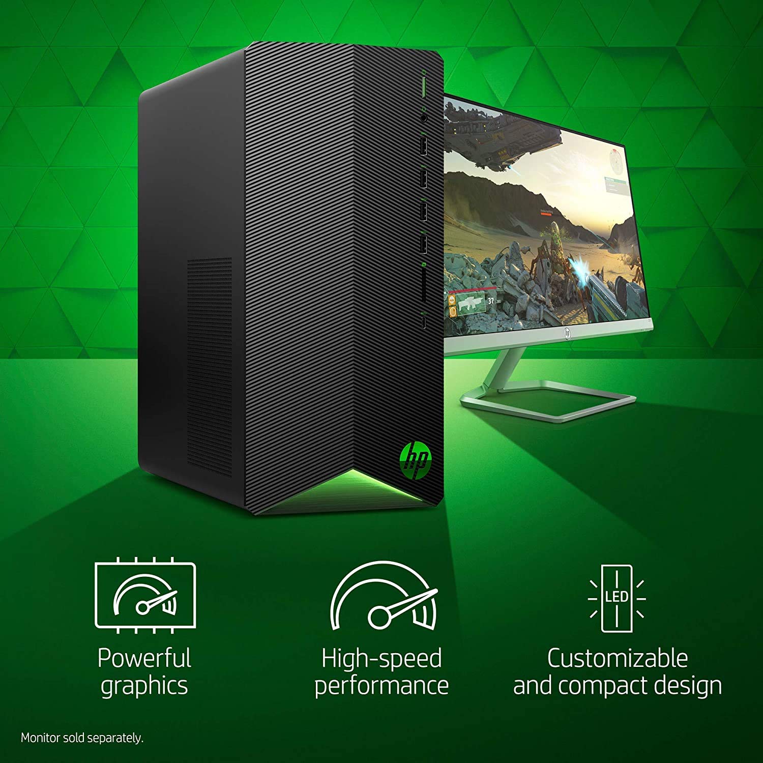 HP Pavilion Gaming Desktop PC Computer, AMD Ryzen 5 4600G, GTX 1650 Super, 16GB RAM, 1TB SSD, WiFi, Bluetooth, HDMI, Windows 10 Home