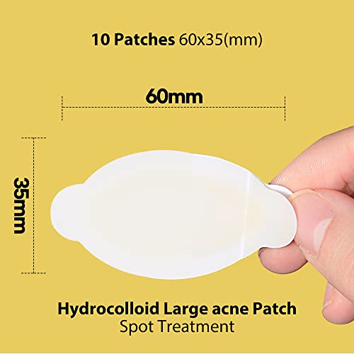 HARUTO Acne Pimple Patches XL (10 patches/1 pack) - Hydrocolloid Large acne Patches Spot Treatment, Tea tree spot patch, acne sticker for Body and Larger Breakouts,