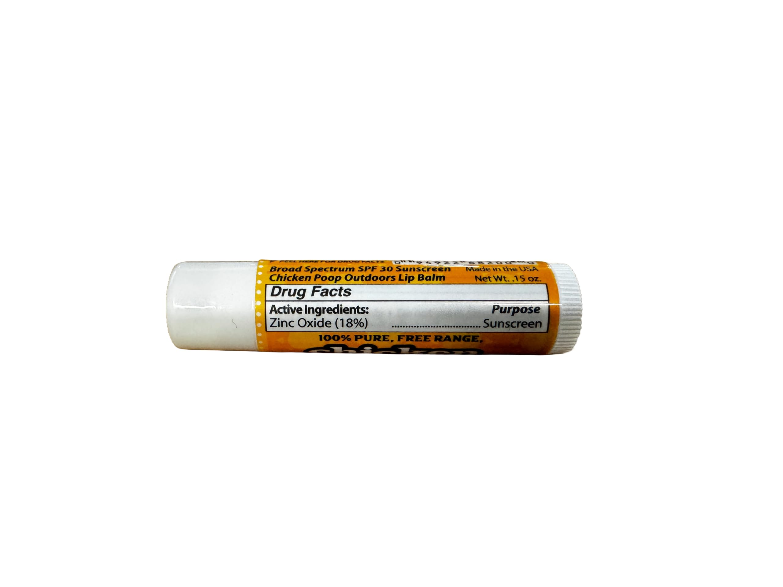 Chicken Poop Lip Balm Simone Chickenbone 100% Natural Moisturizer for Dry, Chapped Lips, Combo (Original, Mint, Outdoors with SPF 30, Coconut), 4 Pack