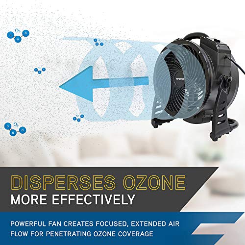 XPOWER M-25 Air Neutralizing Fan, Axial Air Mover w/Ozone Generator, O3 Machine, Commercial, High Capacity, Large Areas, Sanitization, Odor Removal