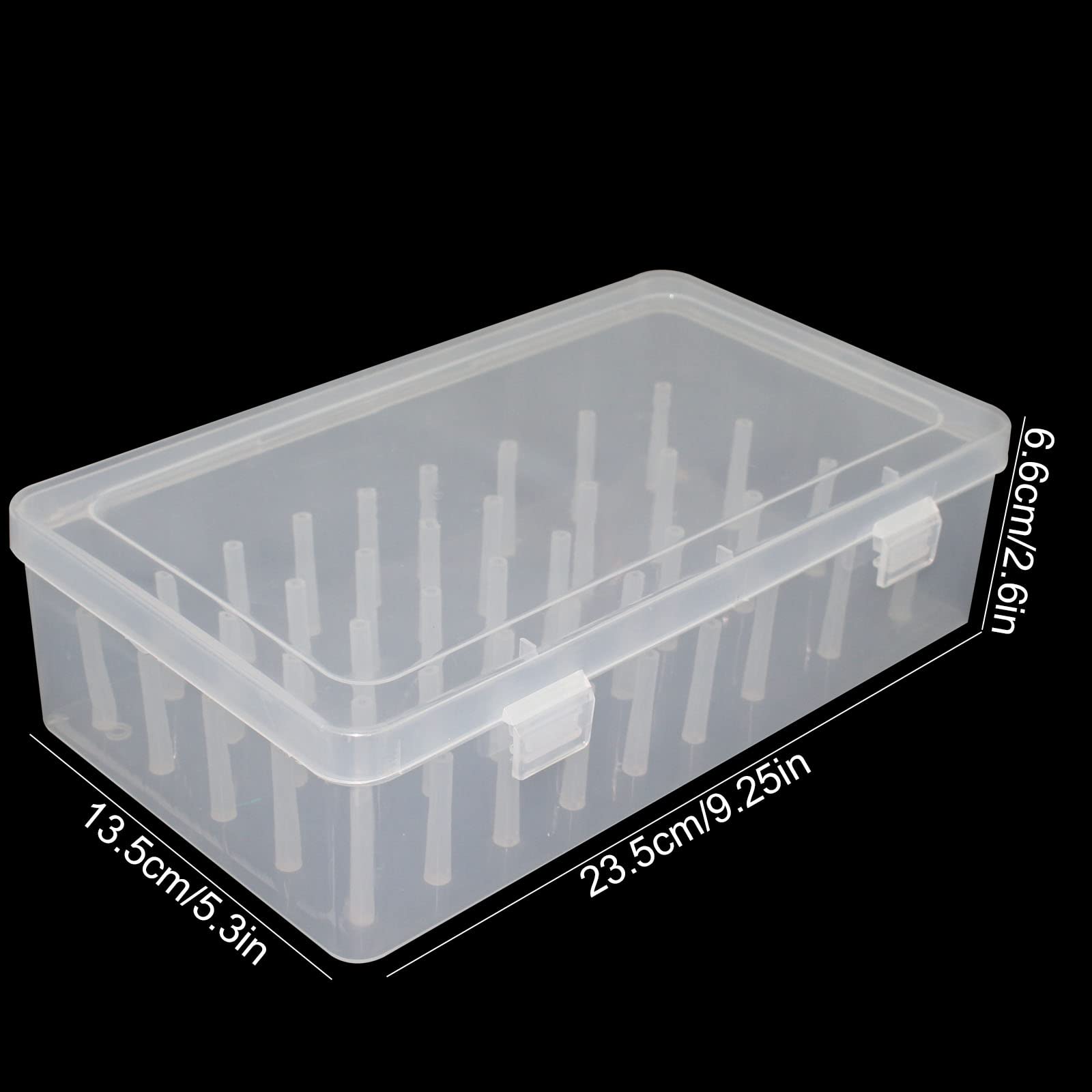 42 Spools Thread Holder Organizer Clear Sewing Storage Box Embroidery Thread Organizer for 42 Spools Home Embroidery Quilting and Sewing Threads